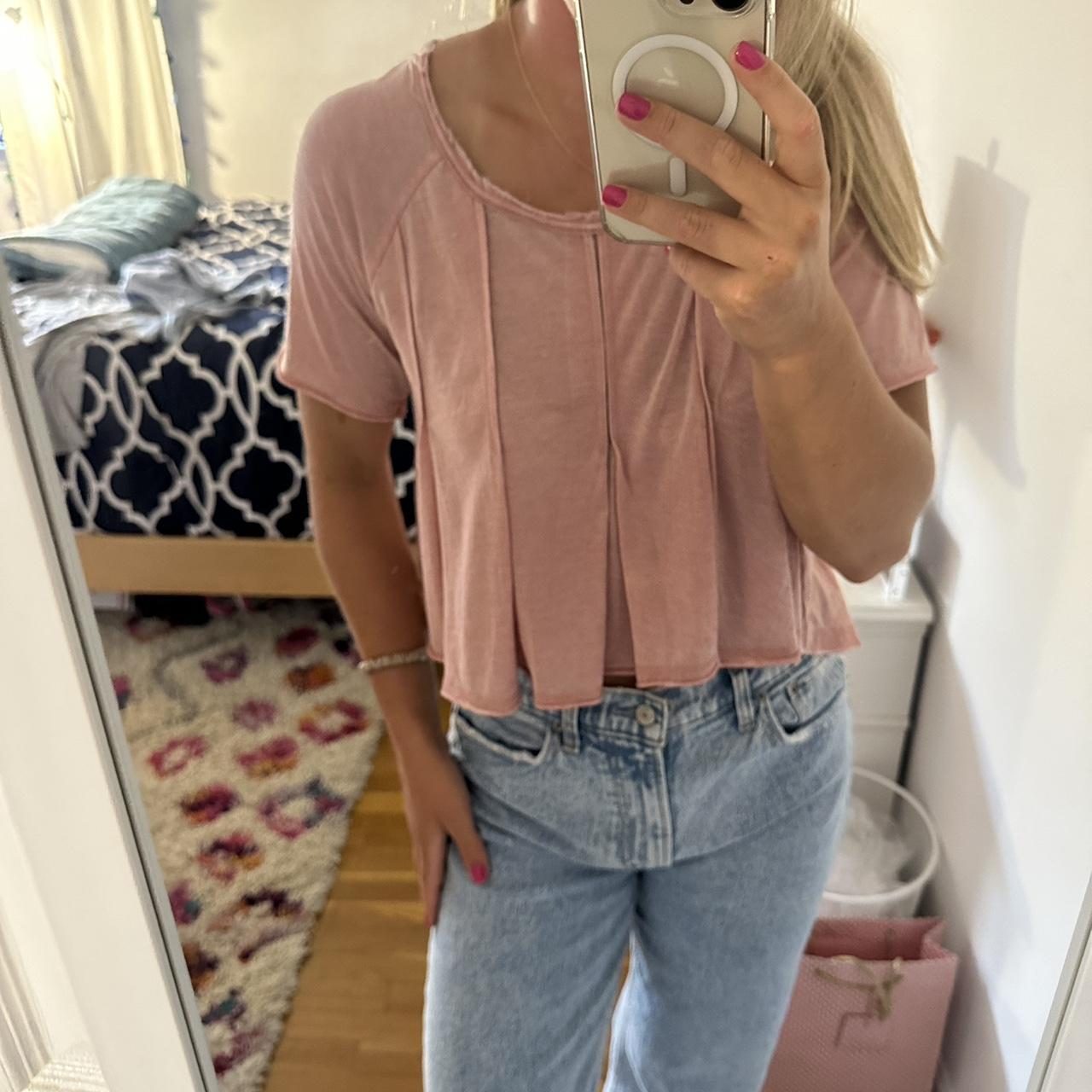 Super cute pink shirt from a boutique! Size small!... - Depop