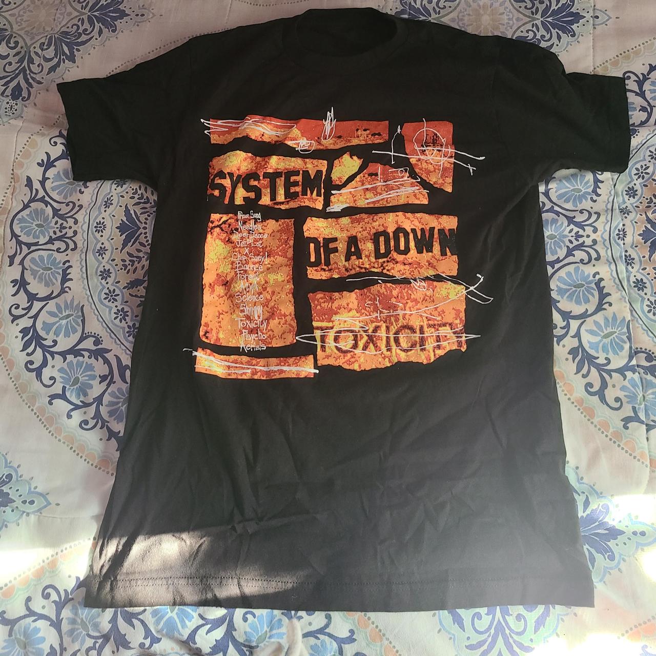 Hot Topic System of a Down Toxicity Band Shirt Size... - Depop
