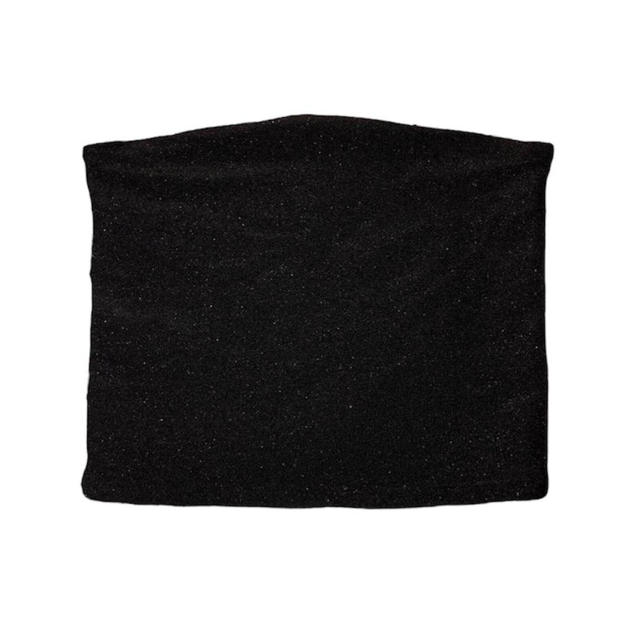 Sparkly Black Cropped Tube Top Y2k 2000s Depop