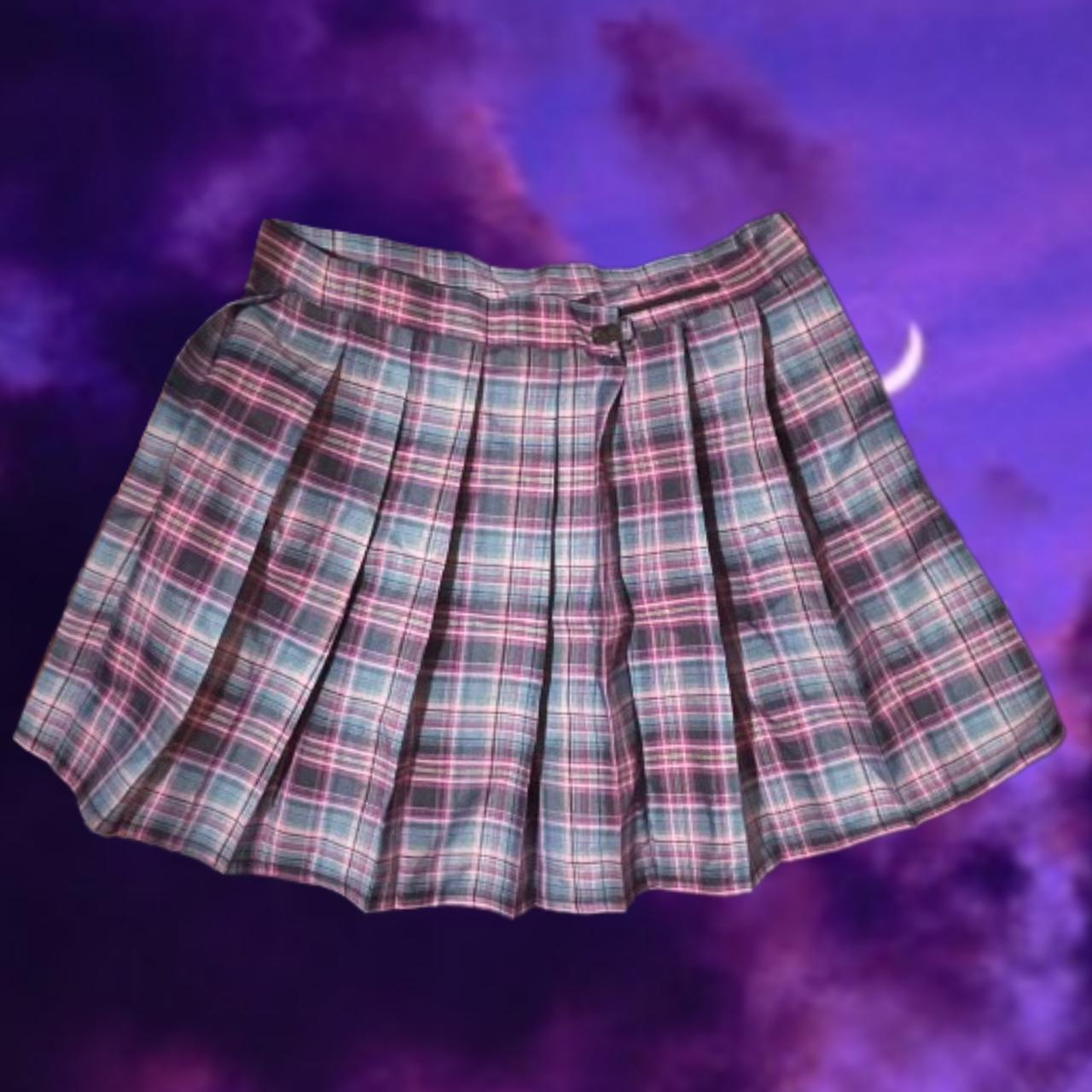 Pleated Purple Plaid Mini Skirt From Ali I Think Depop