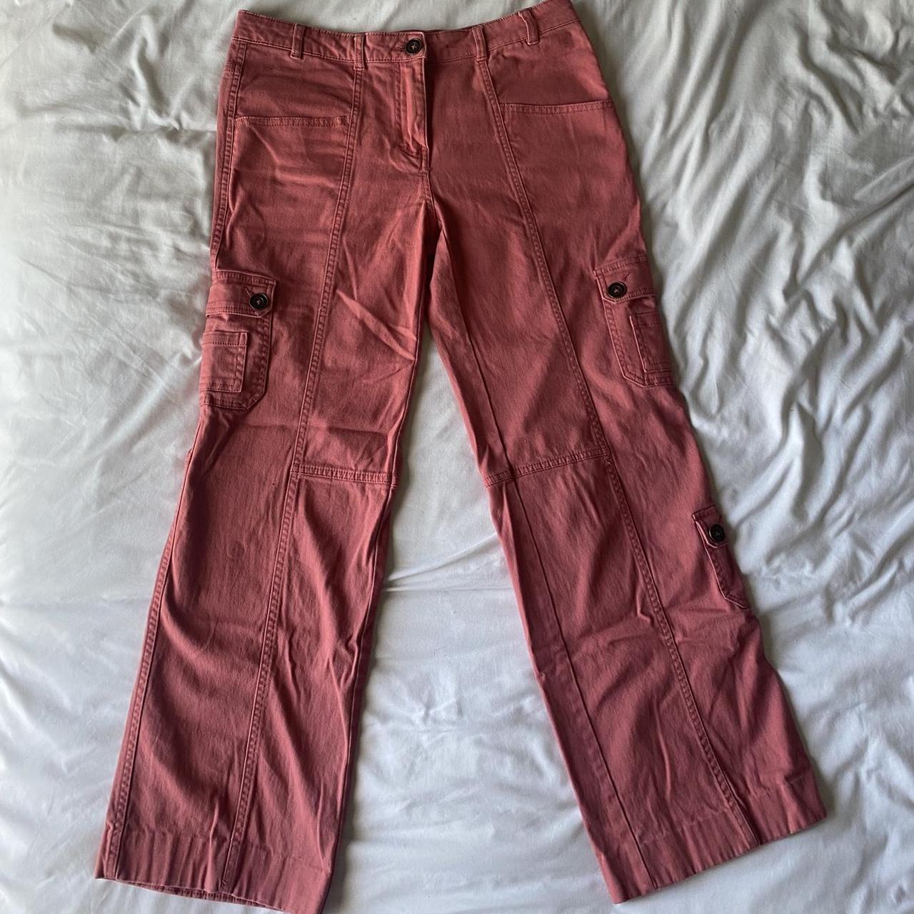 Low Rise Wide-Leg Cargo Pants with Left-Handed... - Depop