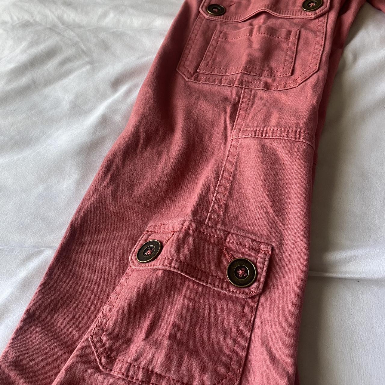 Low Rise Wide-Leg Cargo Pants with Left-Handed... - Depop