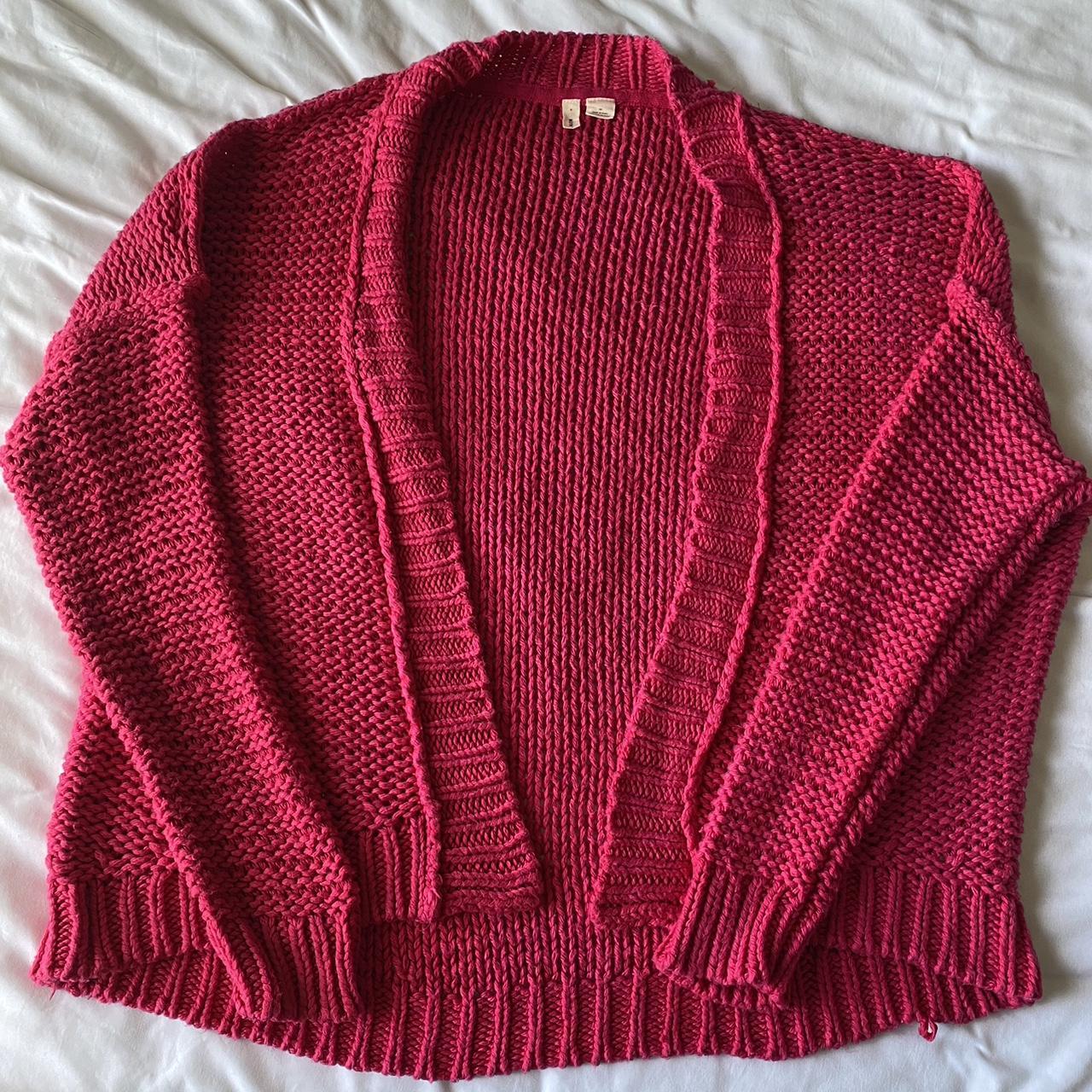 MOTH by Anthropologie Oversized Chunky Cardigan... - Depop