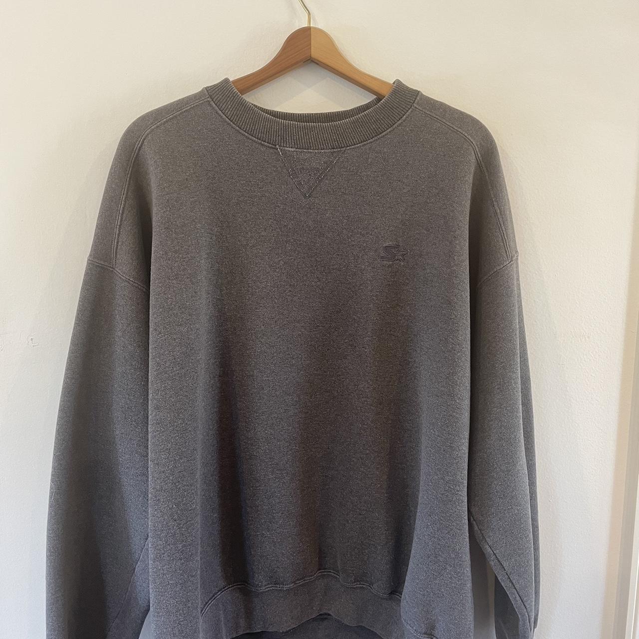 Grey Heavyweight Starter Sweater ☑️ Size L Perfect... - Depop