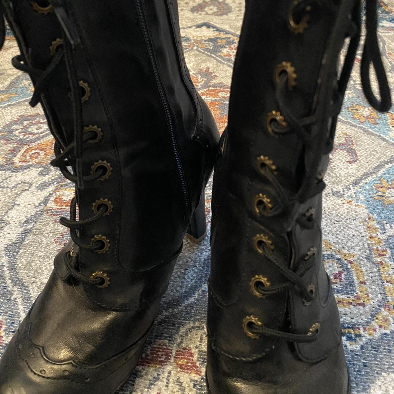 Steampunk Demonia Brand heel booties Looks reallly... - Depop