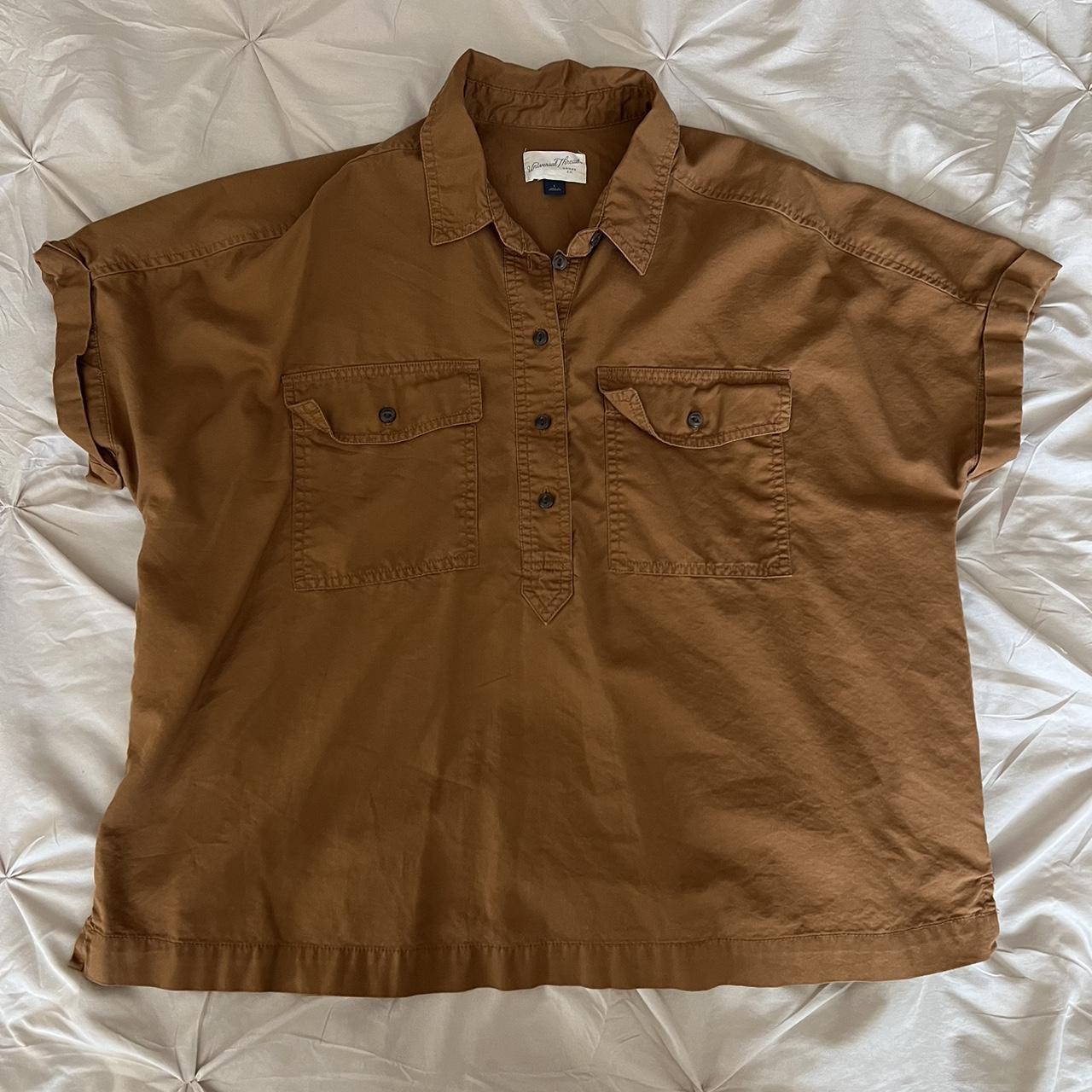universal thread, large button up. autumn brown ☆... - Depop