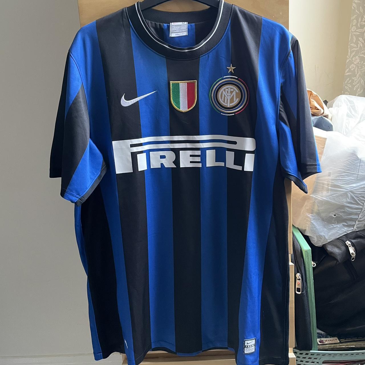 Inter Milan Football Shirt Made by Nike Mens... - Depop
