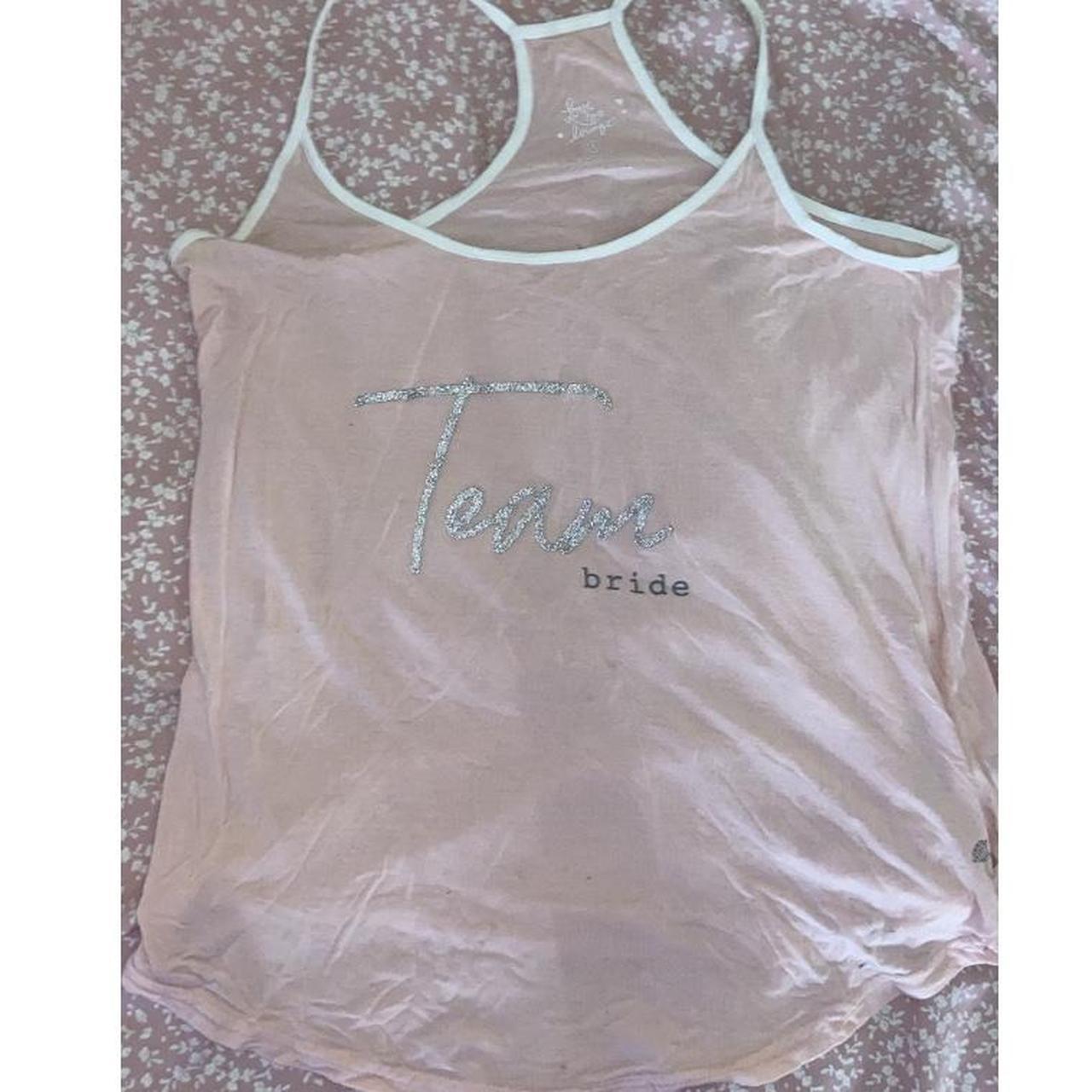 primark blush pink team bride pj set used in good... - Depop