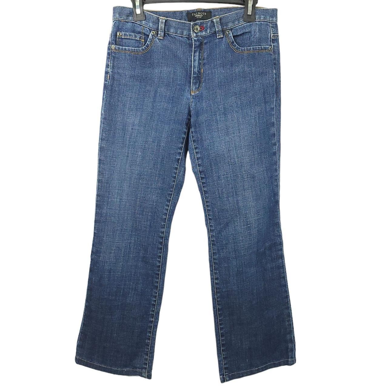 Talbots Petites Boot Cut Denim Jeans Size 4P MId... - Depop