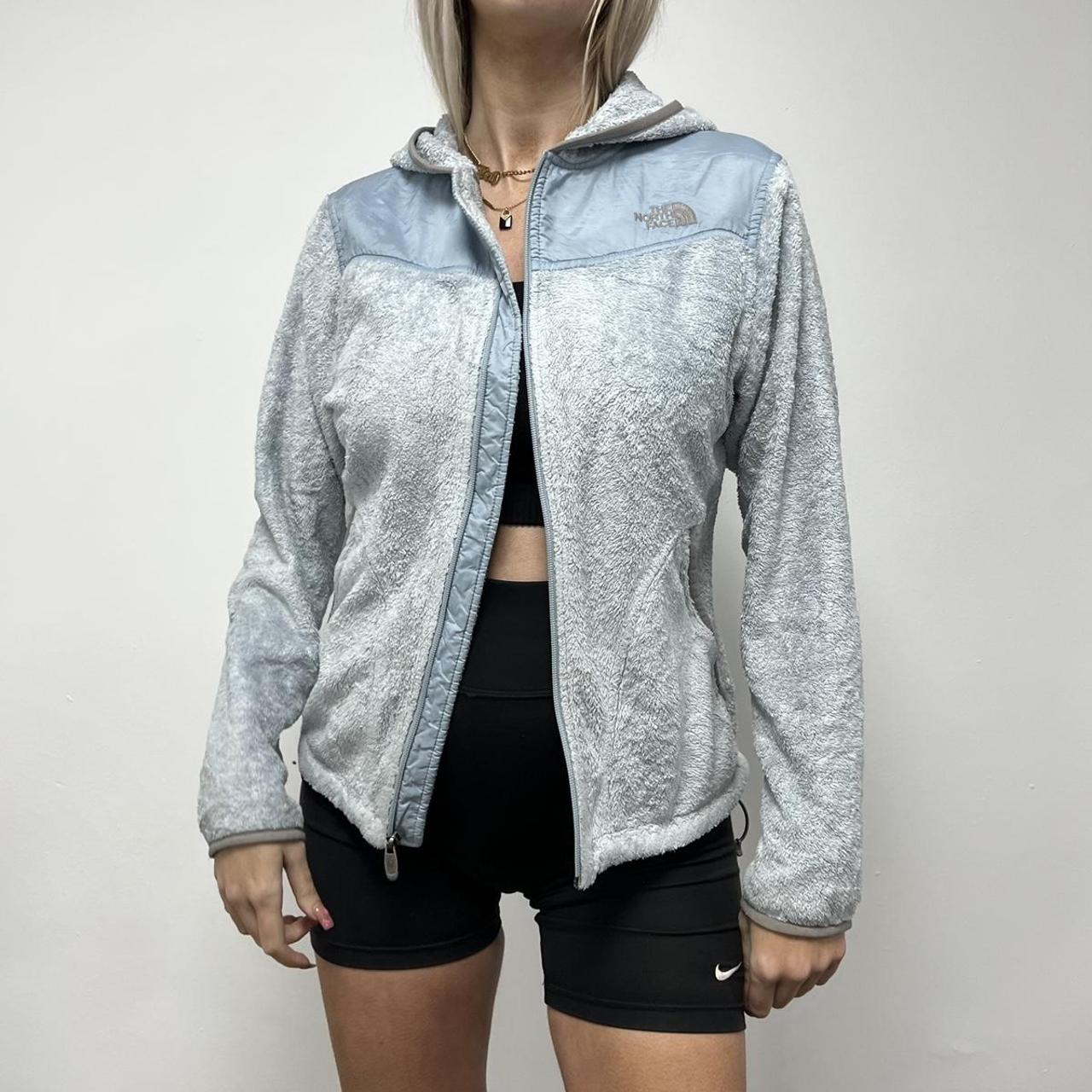 The North Face Fluffy Fleece Jacket • embroidered... - Depop