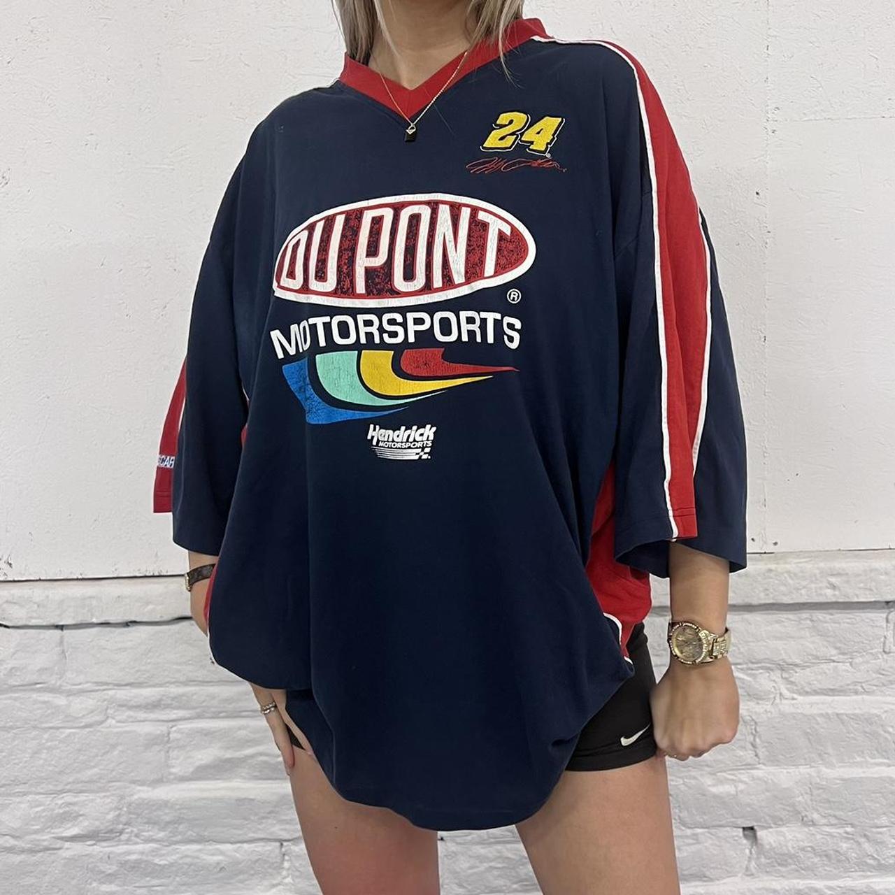 Vintage Racing Graphic T-shirt • size XXL model is... - Depop