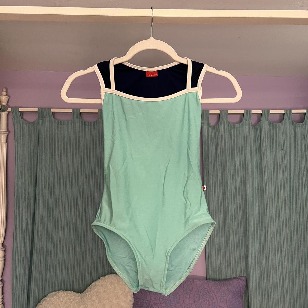 Yumiko “Becky” Leotard Size S Electric blue base,... - Depop