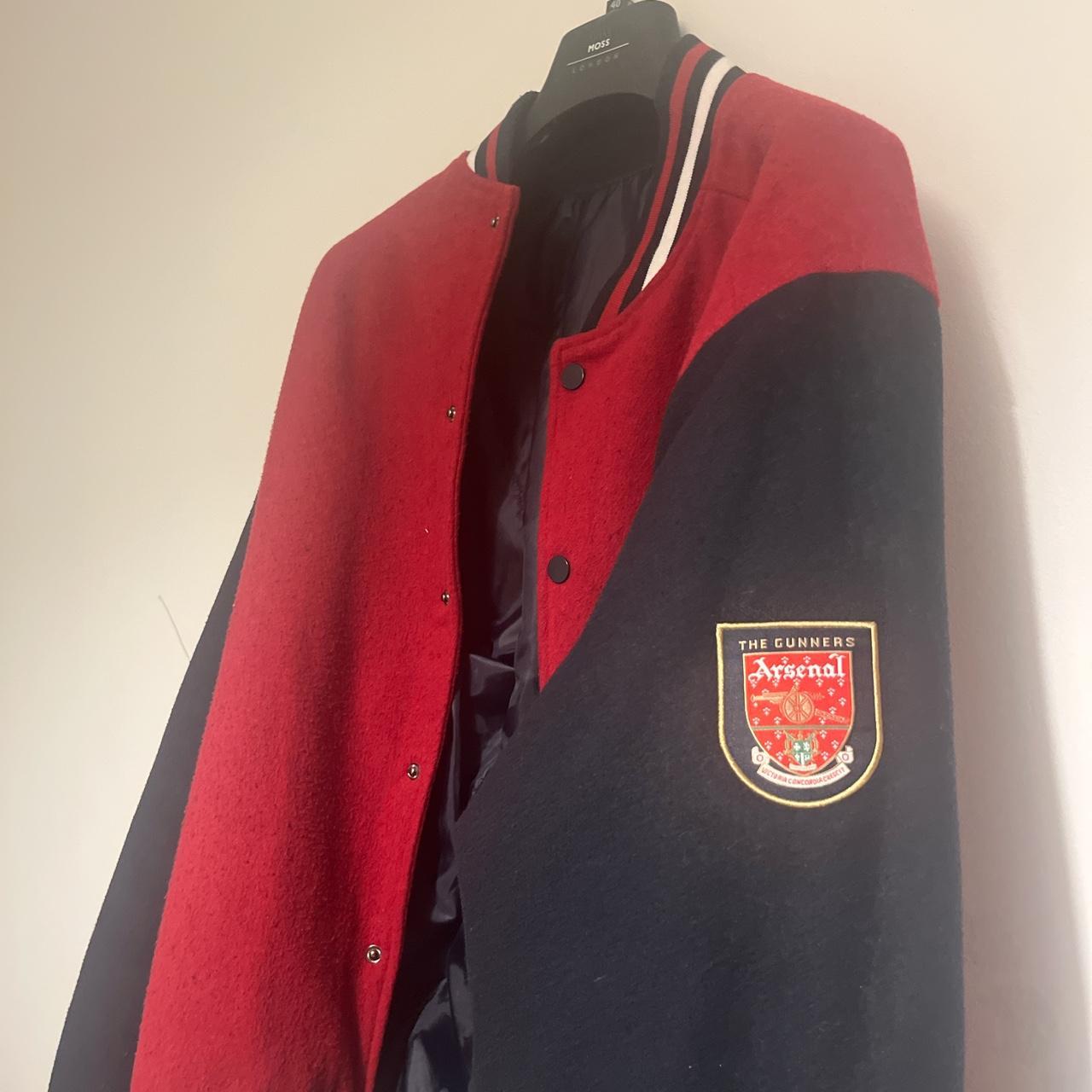 Arsenal Varsity Jacket Great condition! Some red... - Depop