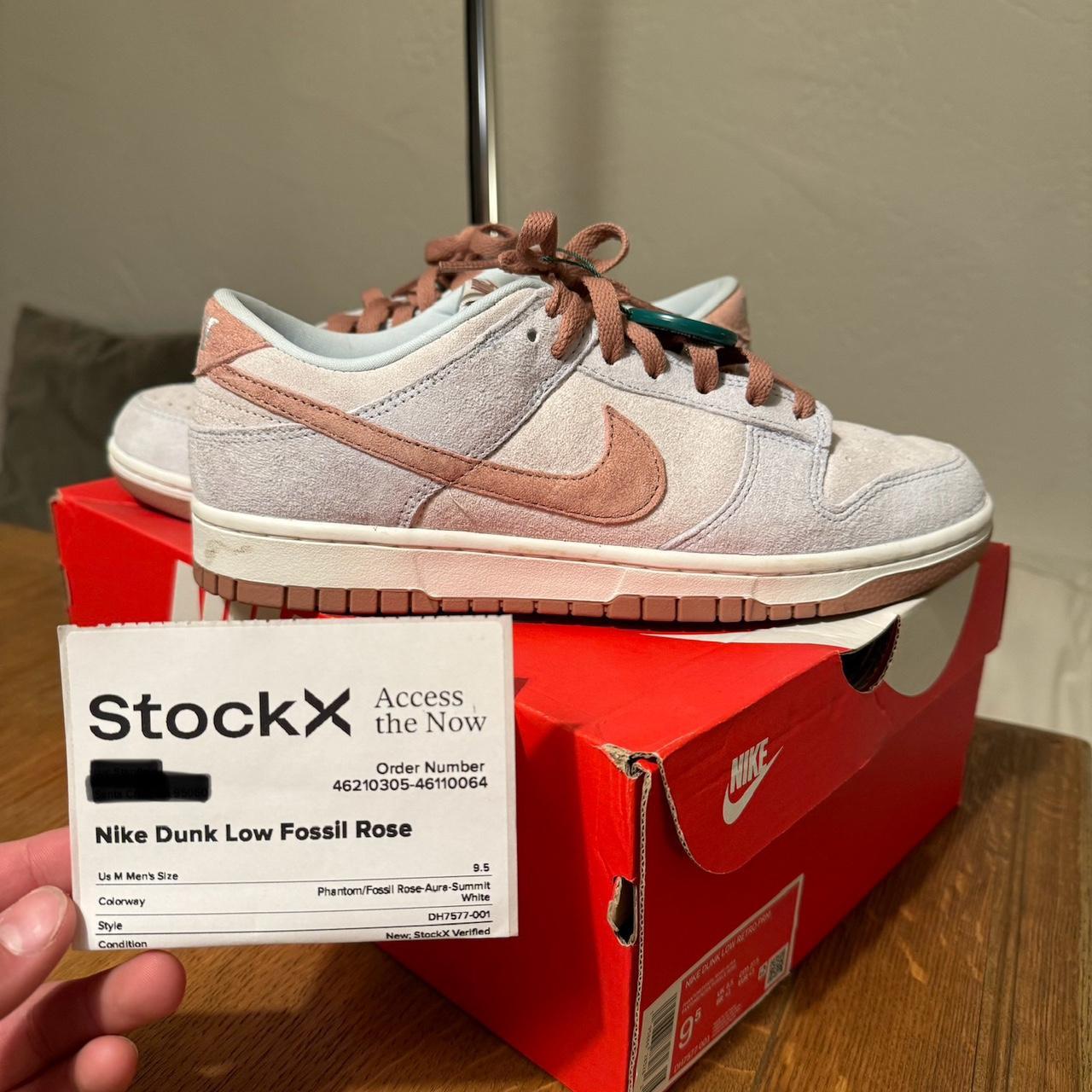 Nike Dunk Low Fossil Rose Men’s 9.5 Bought on... - Depop