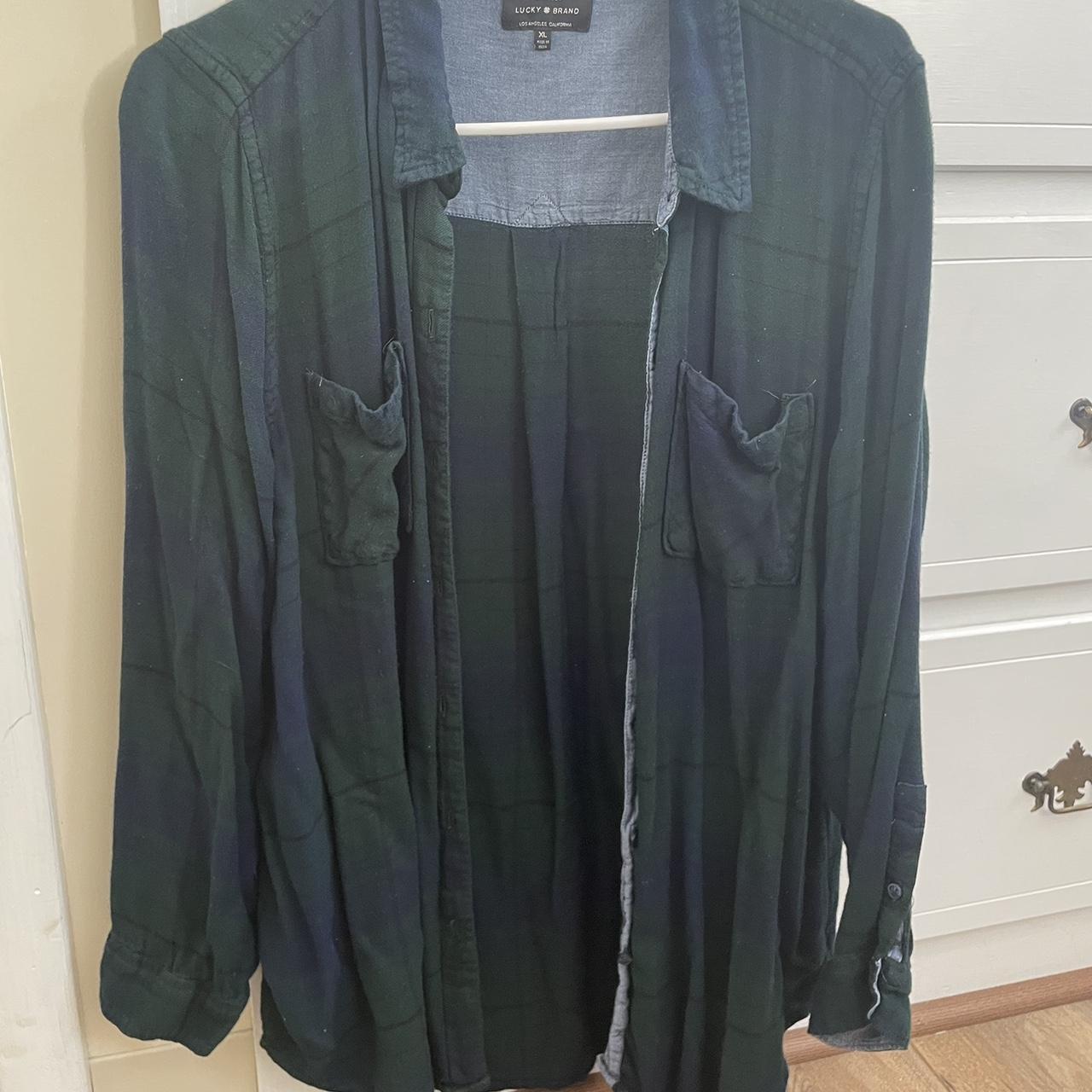 Thin flannel/button up top. Super comfortable to... | Depop