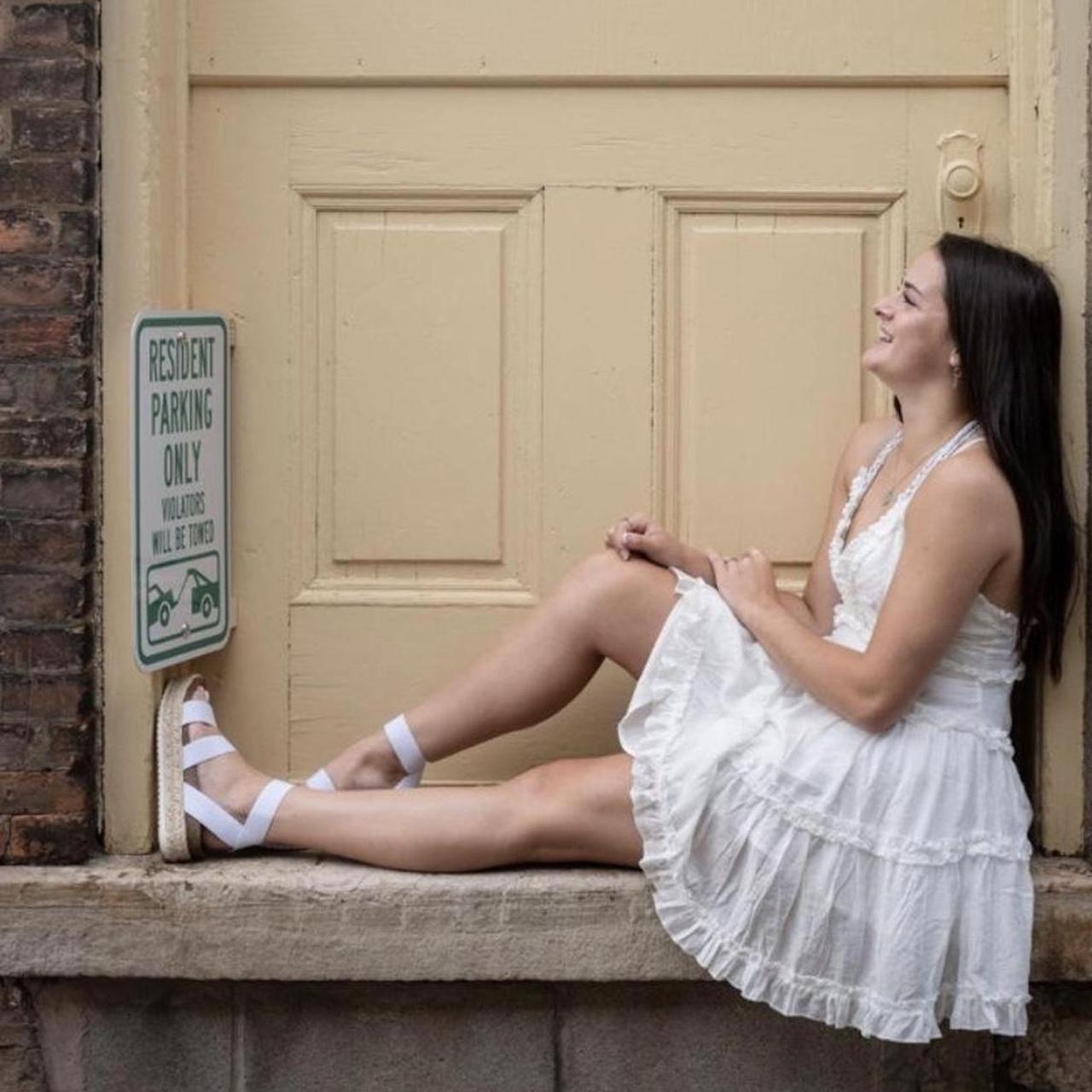 White Princess Polly summer dress Only worn once... - Depop