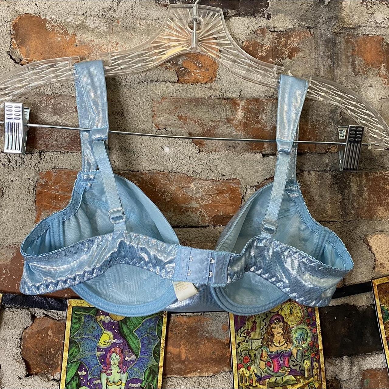 💙Vintage 2000s Baby blue metallic bra. Reminds me of... - Depop