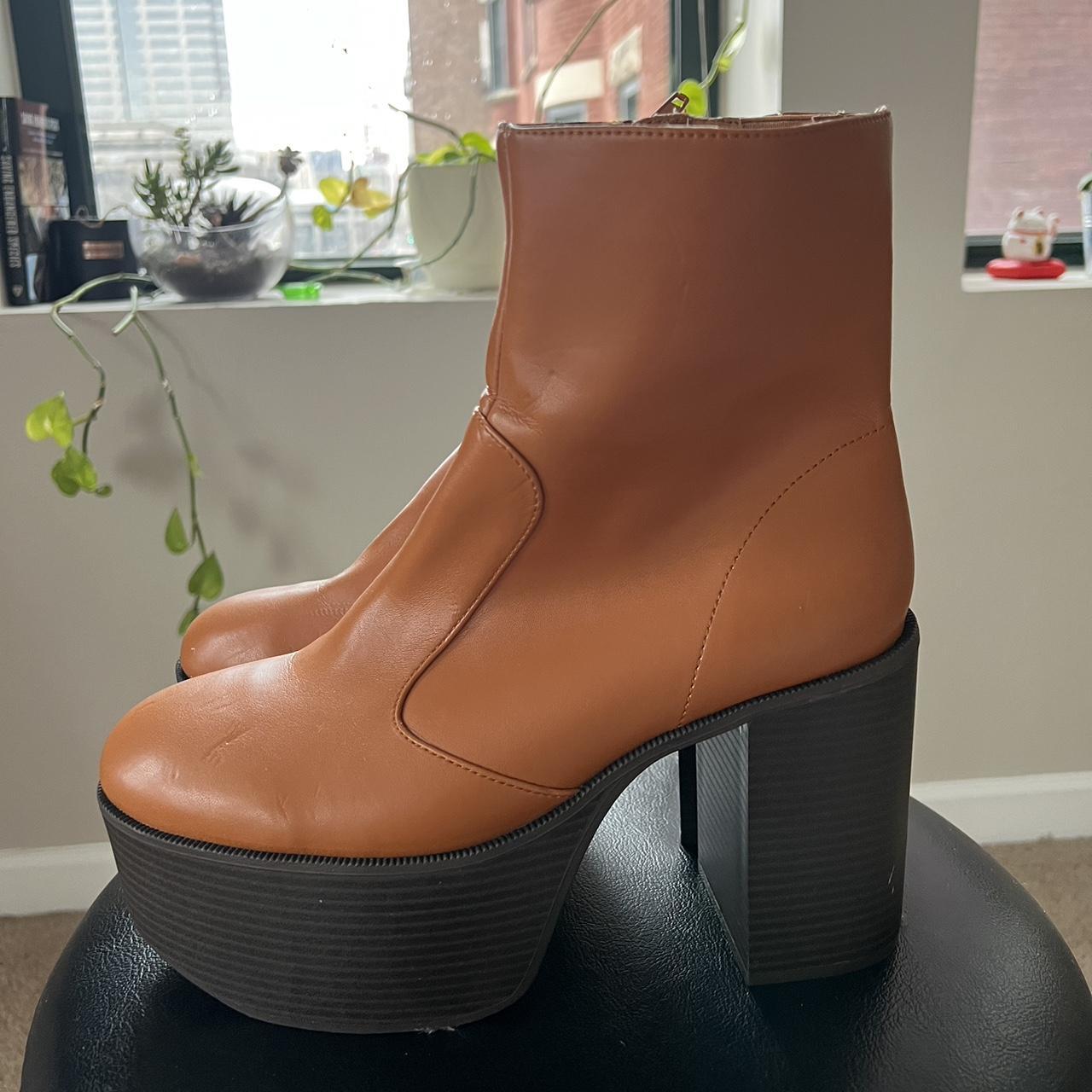PLATFORM TO JESUS stackform booties. Worn once. A... - Depop