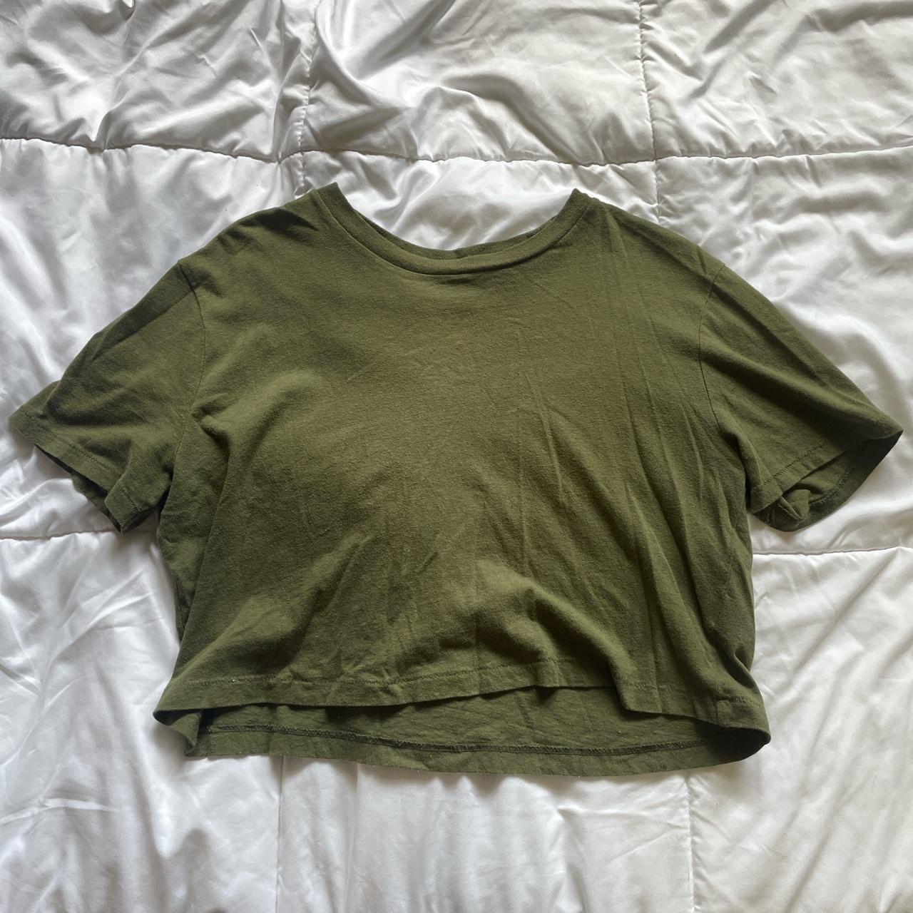 green boxy tee 🪴 - size small - comes from a smoke... - Depop