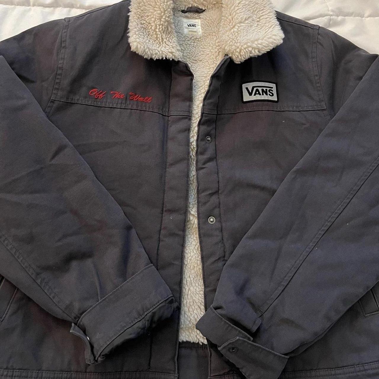 VANS fleece jacket worn a few times size XL in... - Depop