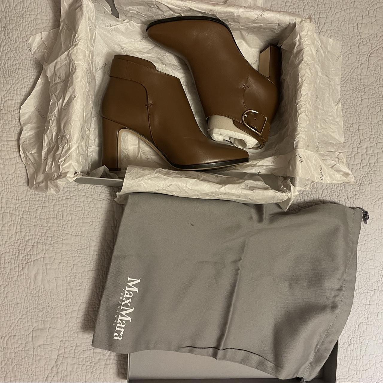 Max Mara leather boots in excellent condition and... - Depop