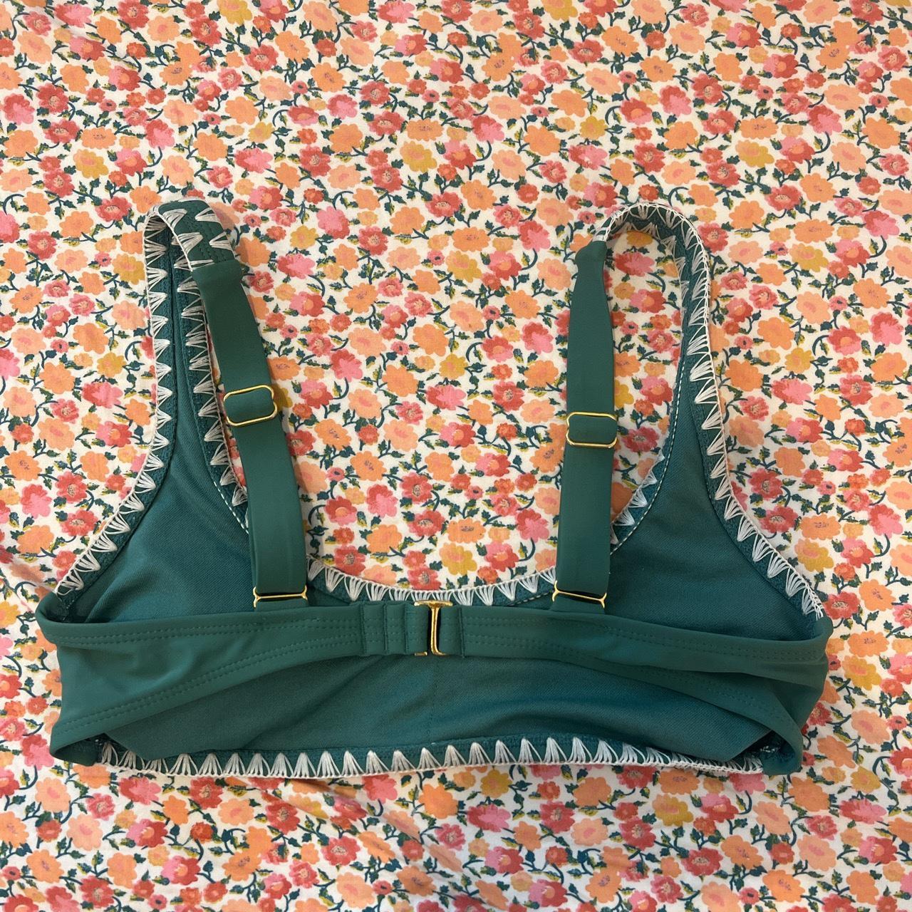 green target bathing suit top -size small -excellent... - Depop