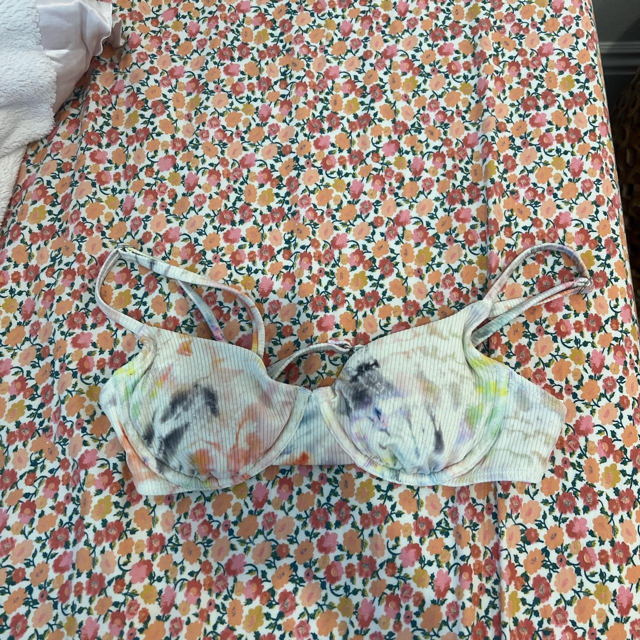 tie dye target bathing suit top -has underwire -has... - Depop