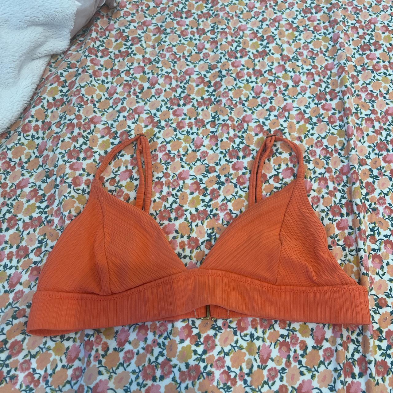 orange ripcurl bathing suit top -size small -no pads... - Depop