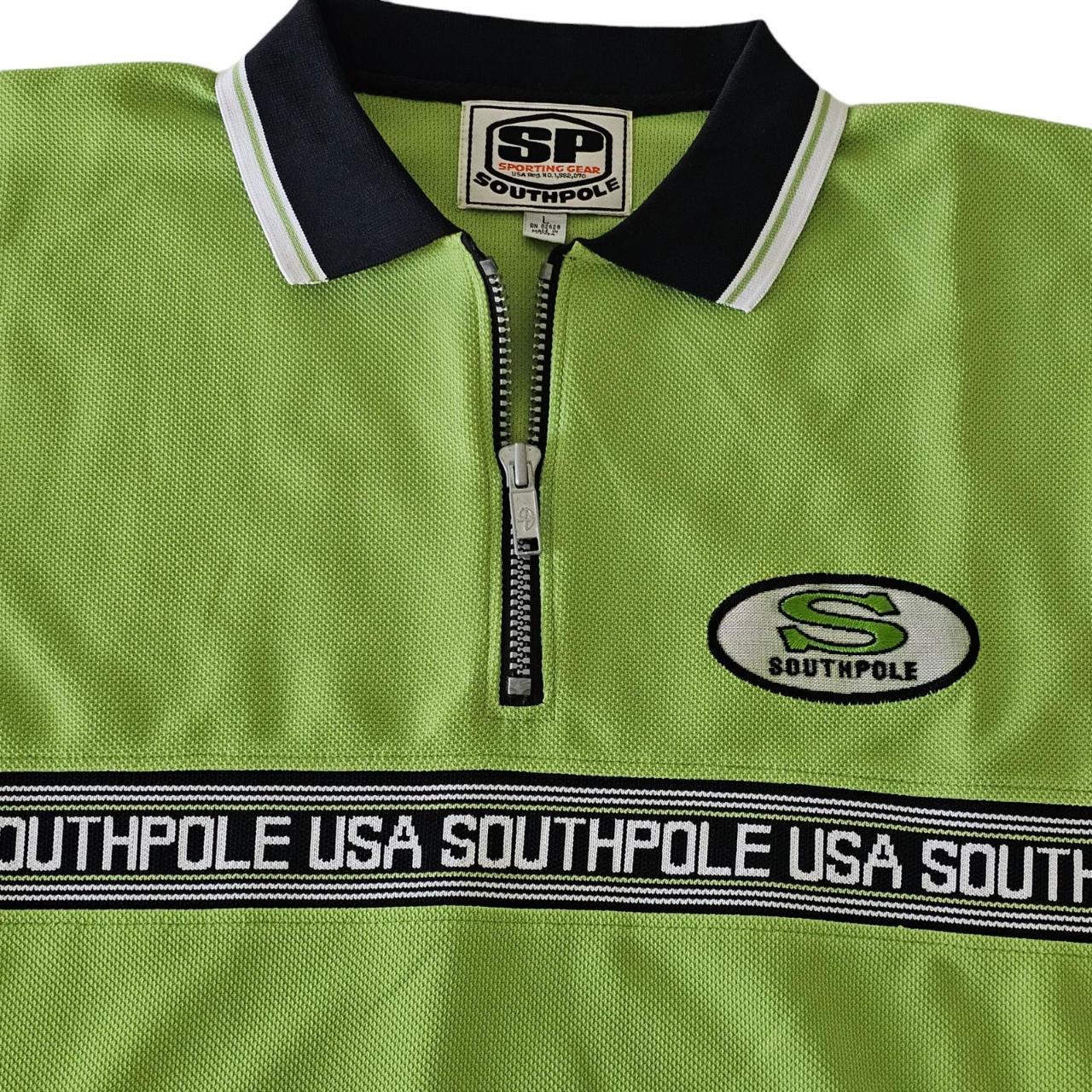 Vintage South Pole Sporting Gear Sportswear Lime... - Depop