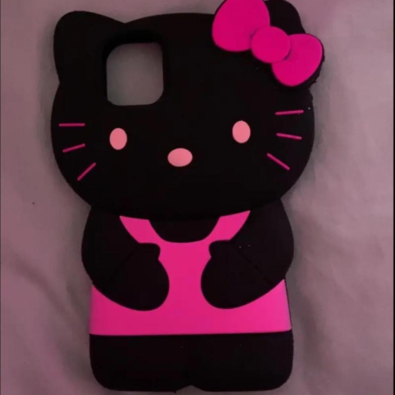 Black and pink Hello Kitty phone case for iPhone 12... - Depop