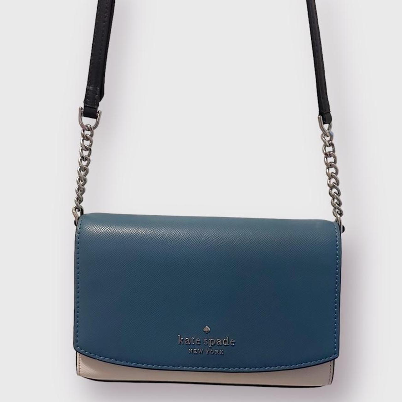 Kate Spade ♠️ Crossbody Bag // light blue and white... - Depop