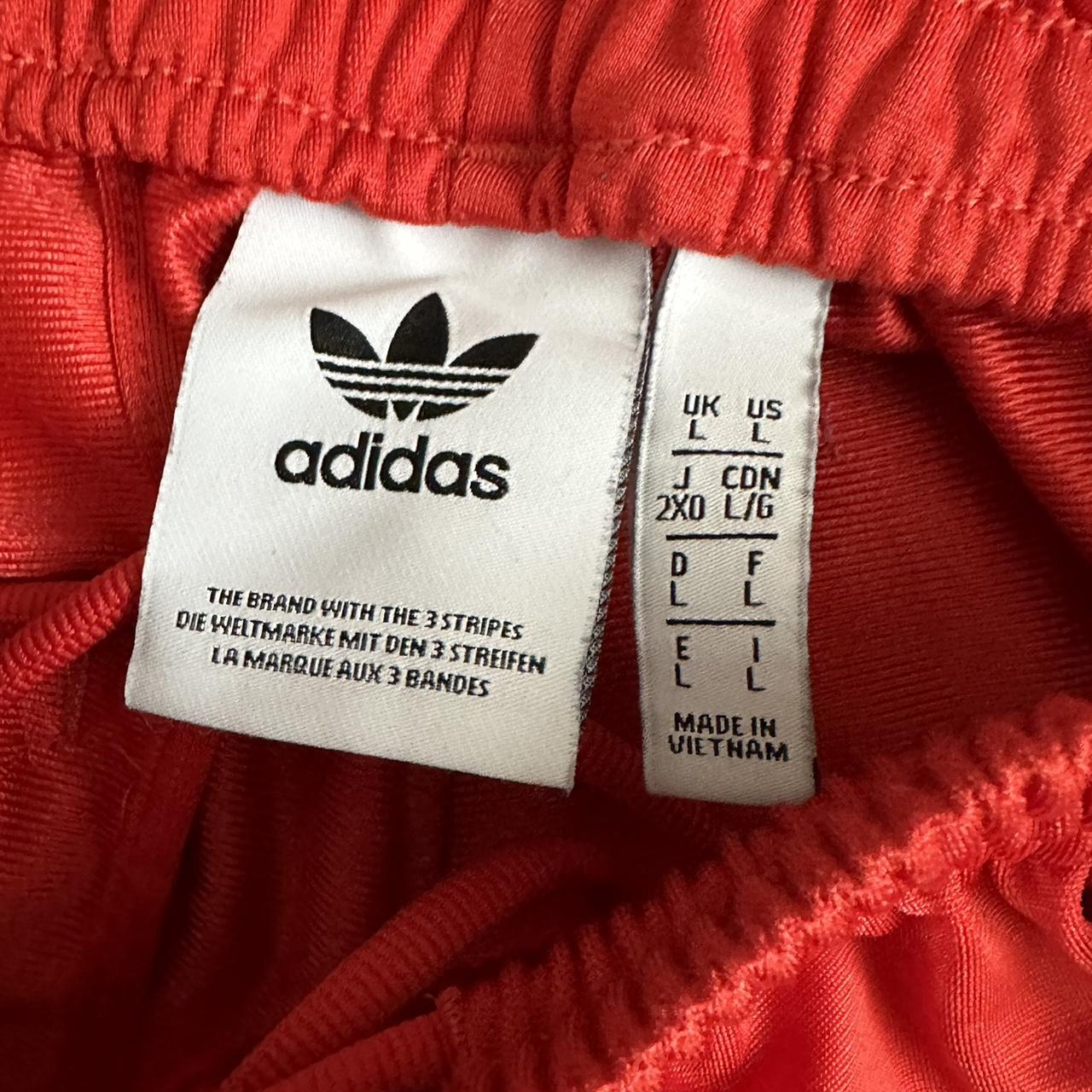 Red Adidas Tracksuit Bottoms, Size Large, Great... - Depop