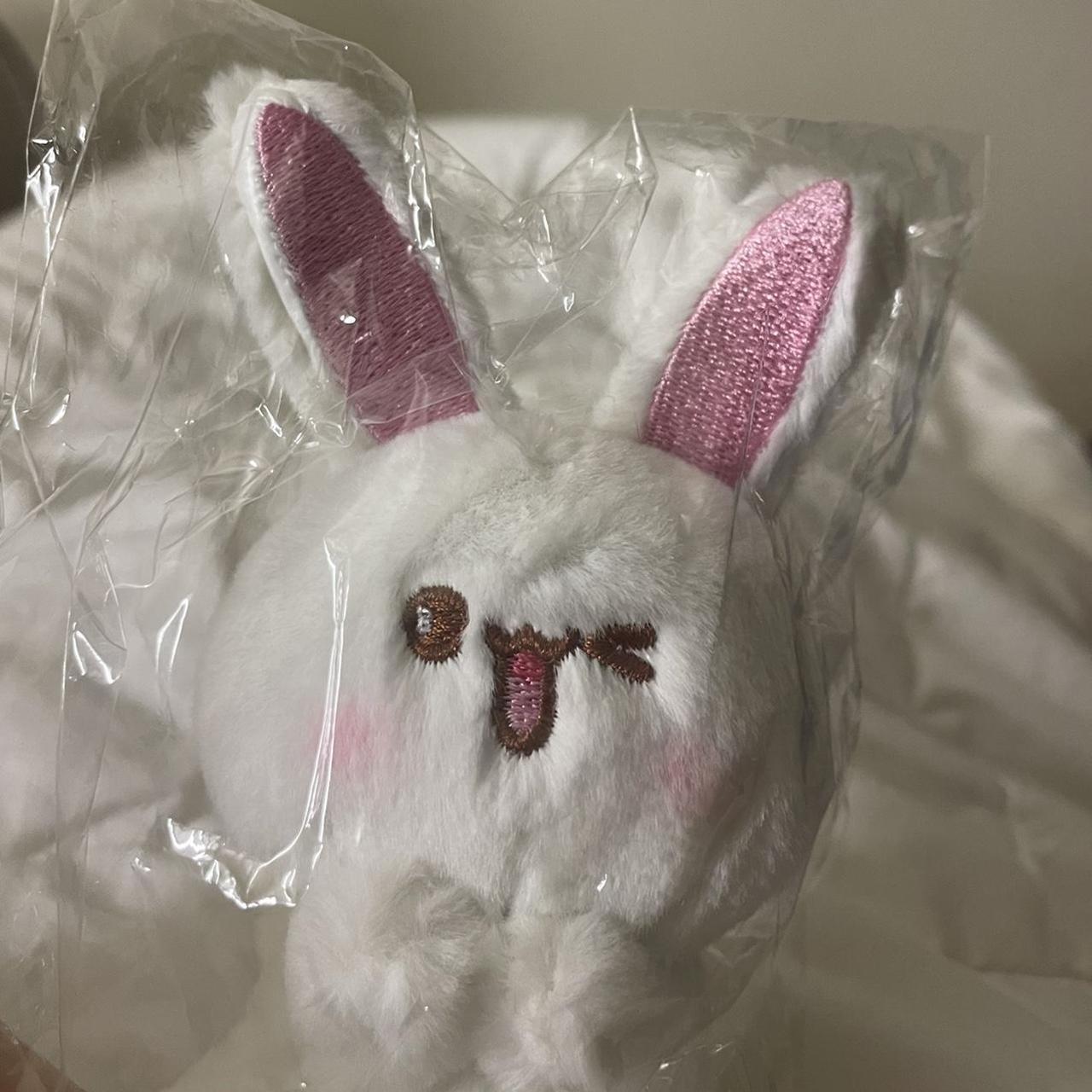 cute white bunny/ rabbit plushie from ume tea brand... - Depop
