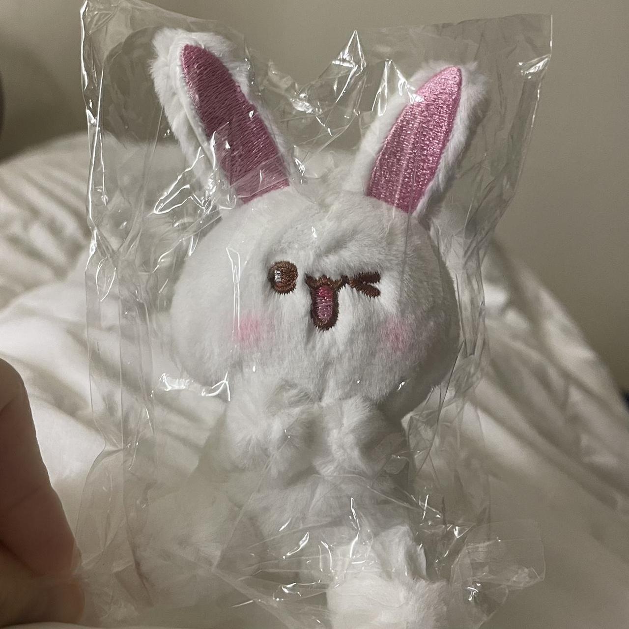 cute white bunny/ rabbit plushie from ume tea brand... - Depop