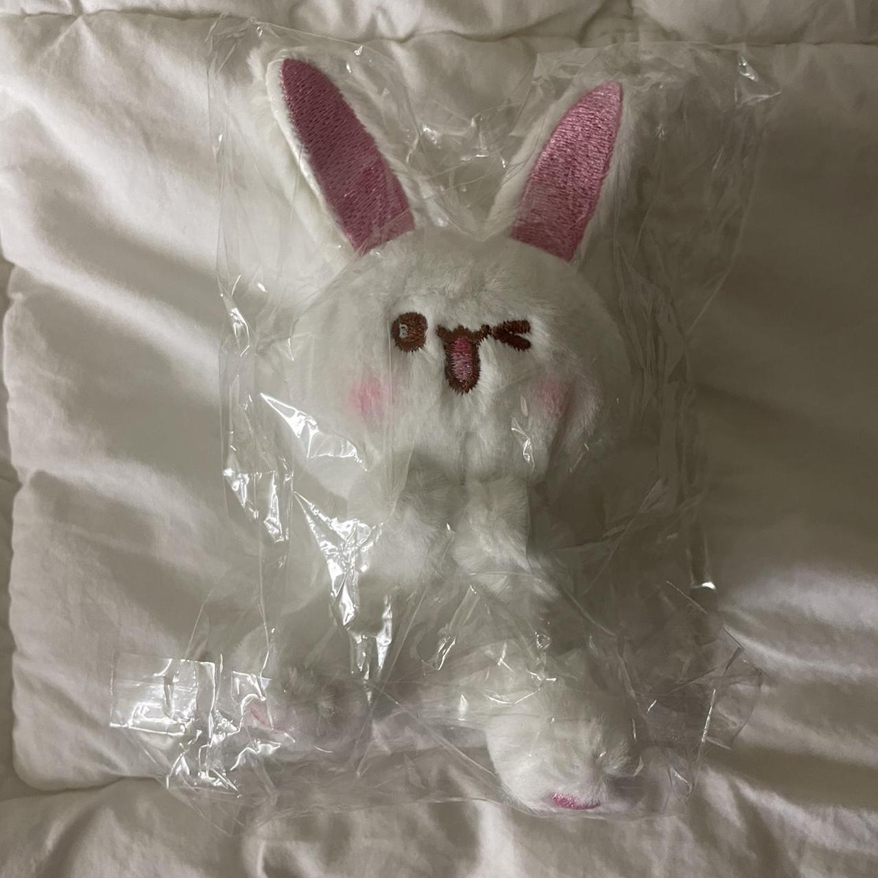 cute white bunny/ rabbit plushie from ume tea brand... - Depop