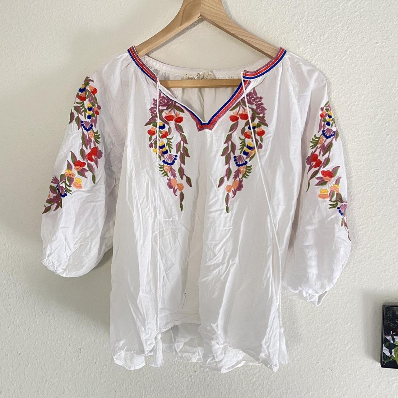️ whimsy white embroidered top ️ #whimsy... - Depop