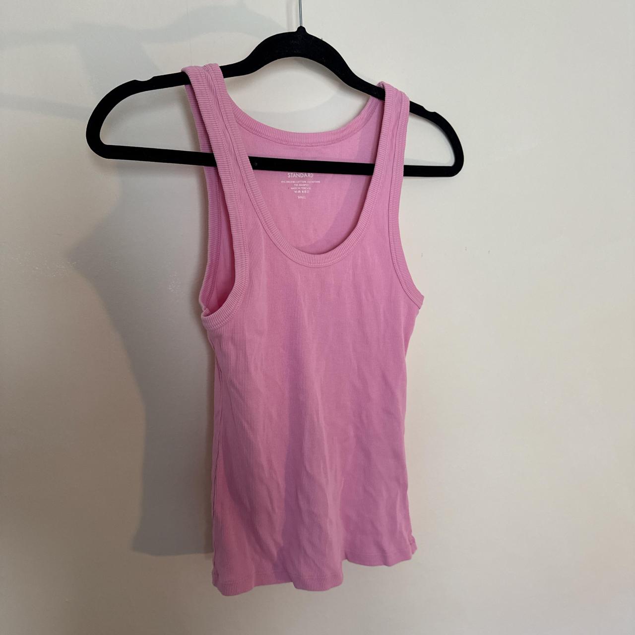 Colorful Standard pink ribbed tank top. Organic... | Depop