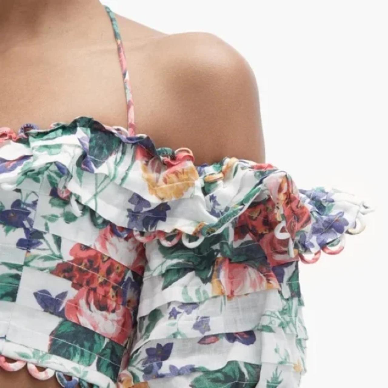 ZIMMERMANN Allia Pintuck Off-Shoulder Top Design... - Depop