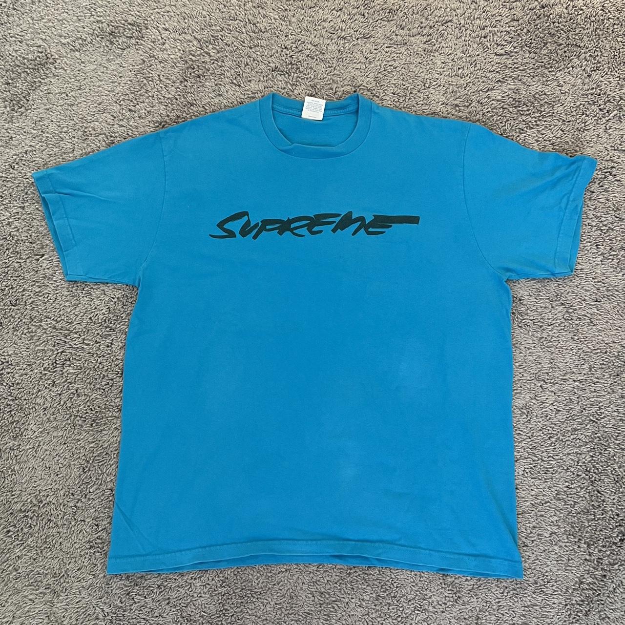 Supreme Men's Blue T-shirt | Depop