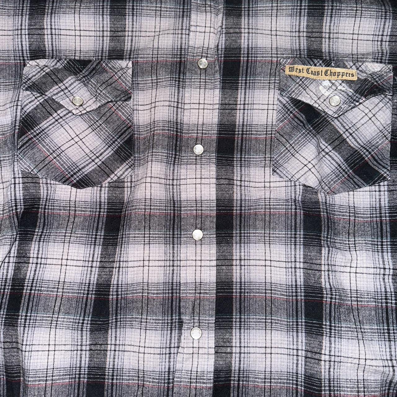 vintage jesse james west coast choppers flannel size... - Depop