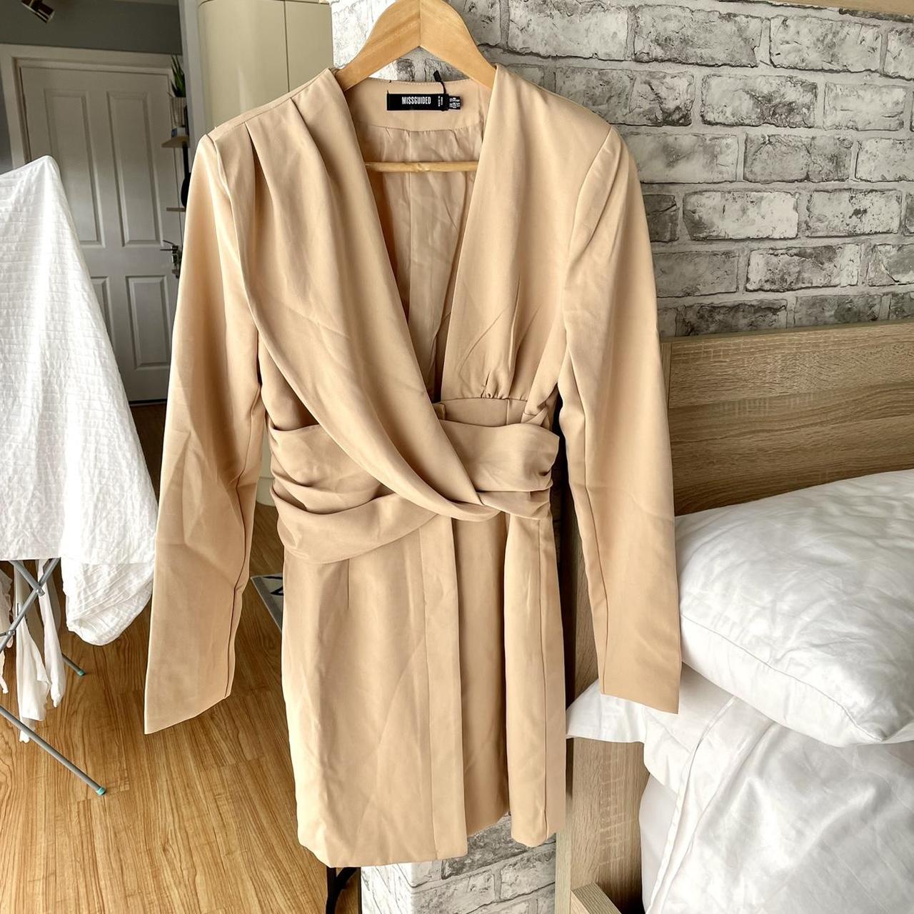 Missguided drape front blazer... - Depop