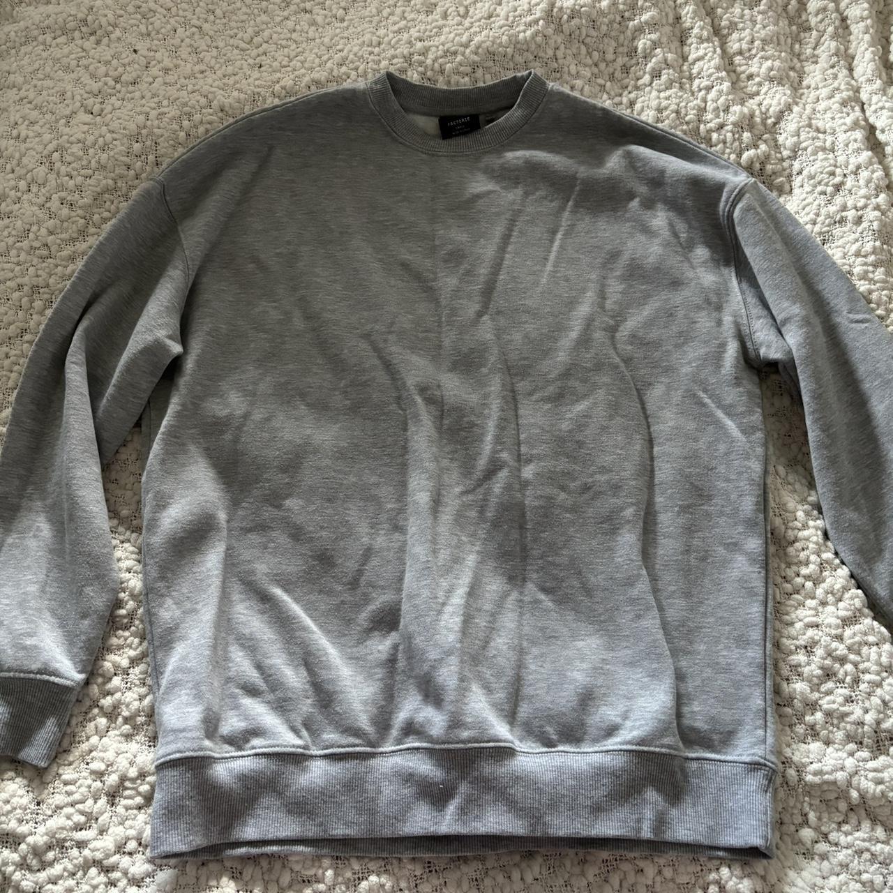 factorie grey crew neck great condition barely worn... - Depop