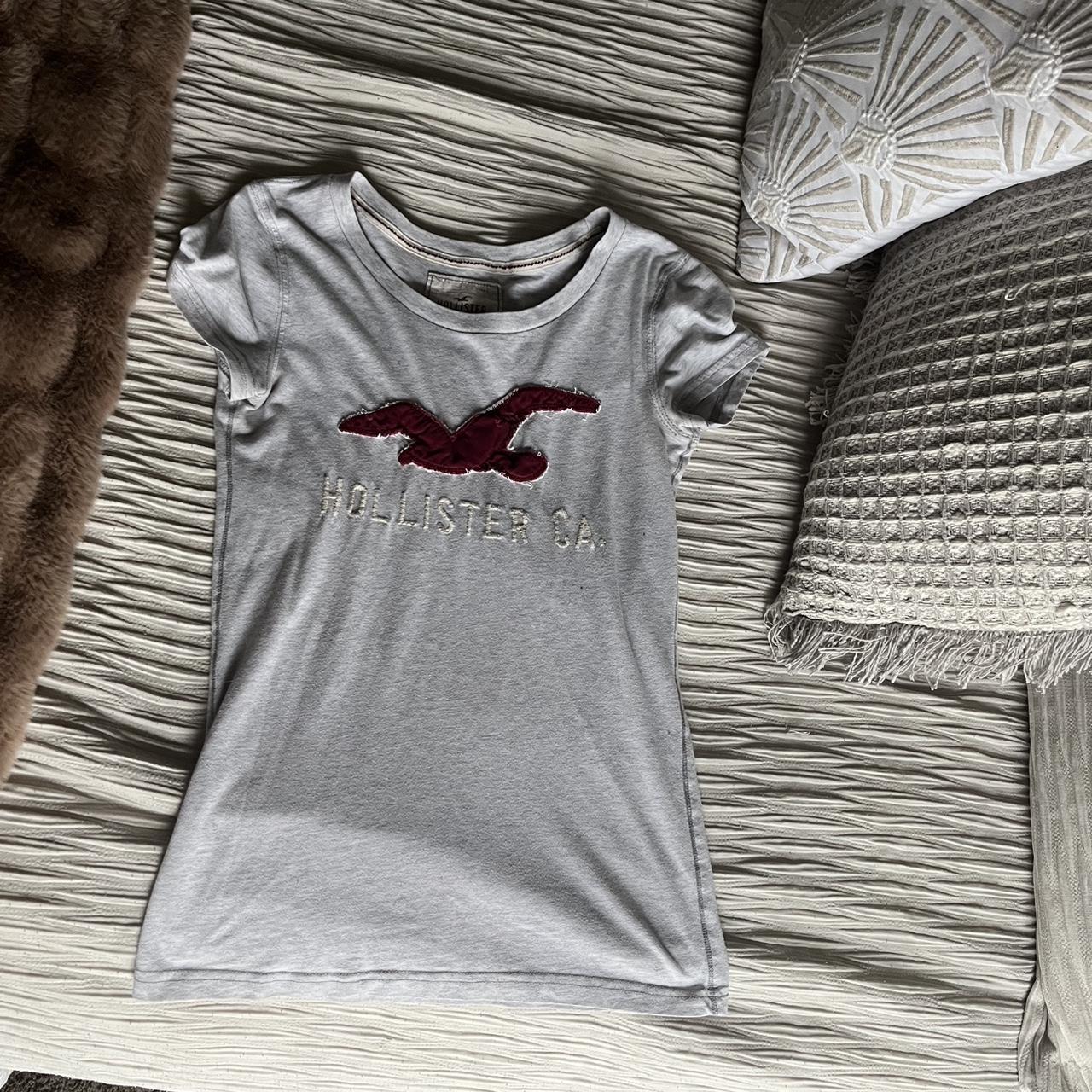 Vintage Hollister baby tee Small hole on the red eagle | Depop