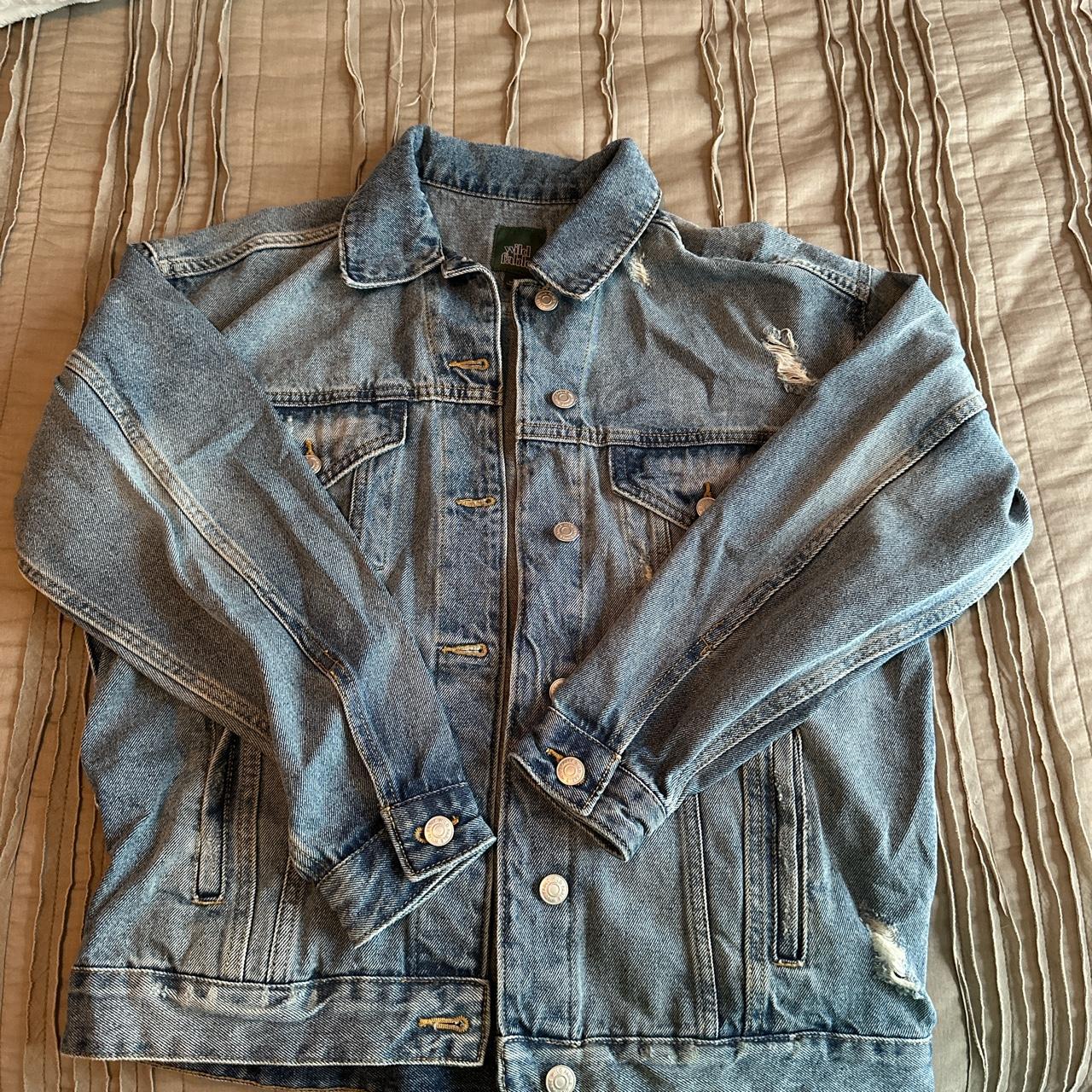 wild fable denim jacket size xs worn once or twice... - Depop