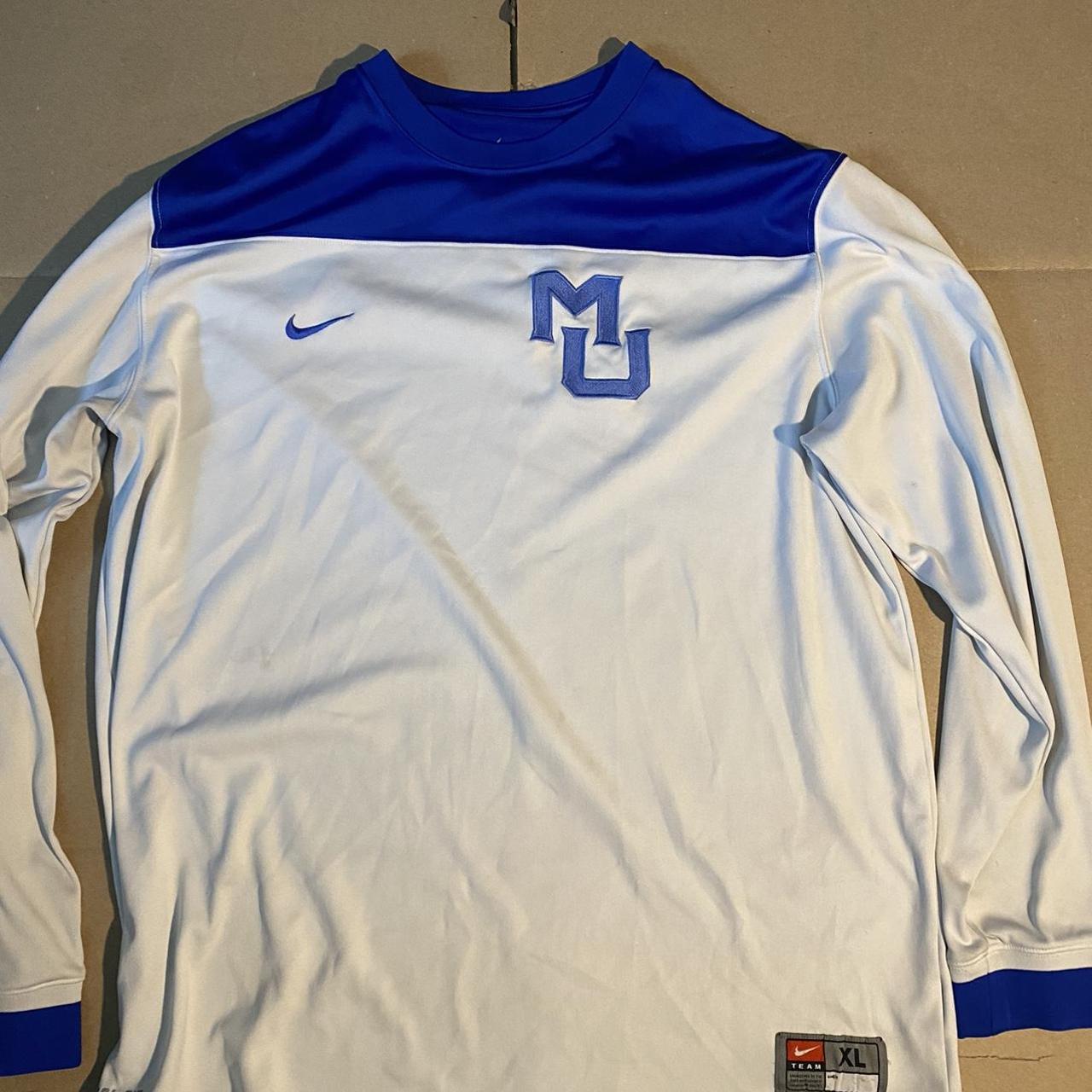 -Oversized Marymount Basketball dri-fit warmup shirt - Depop