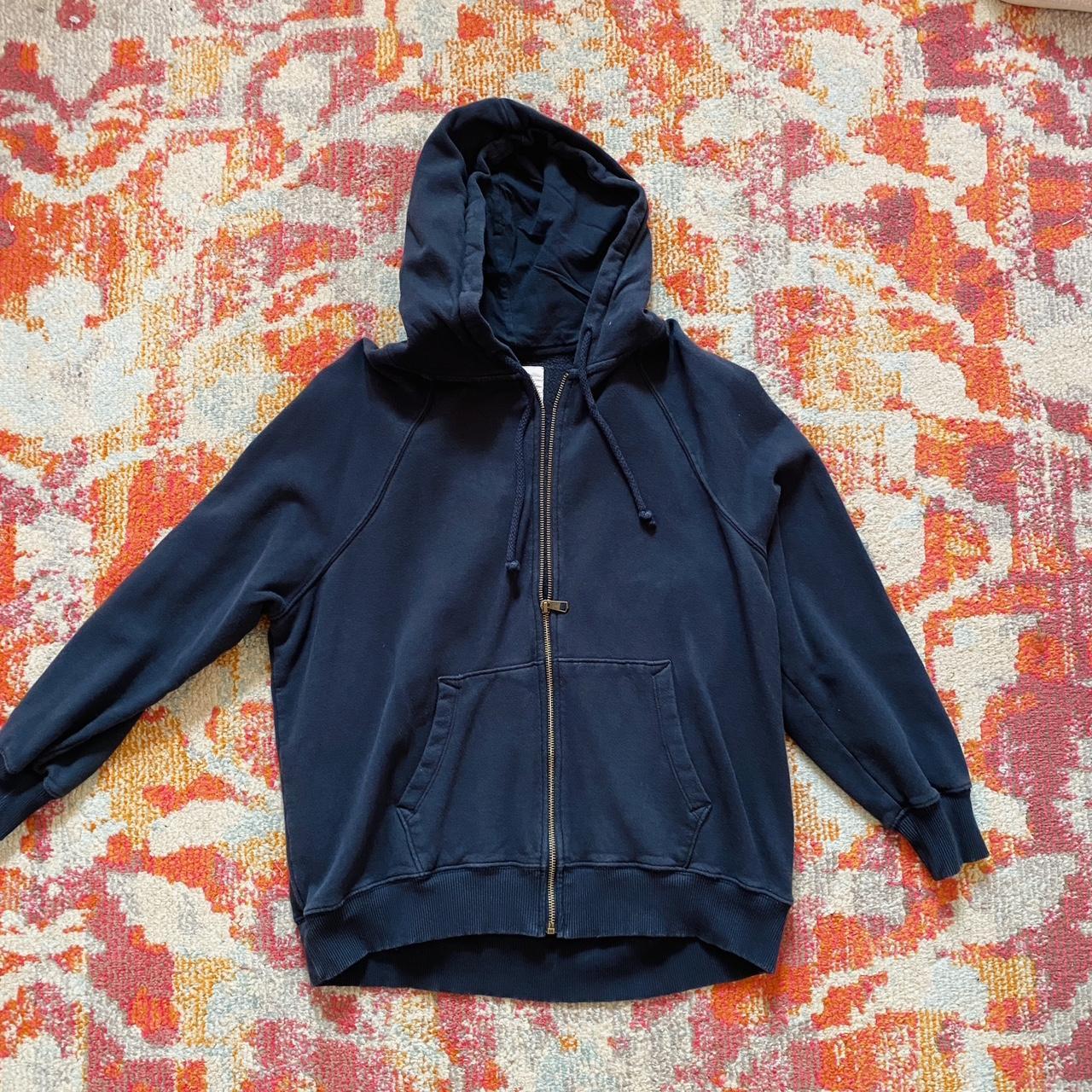 american eagle oversized zip up size: small color:... - Depop