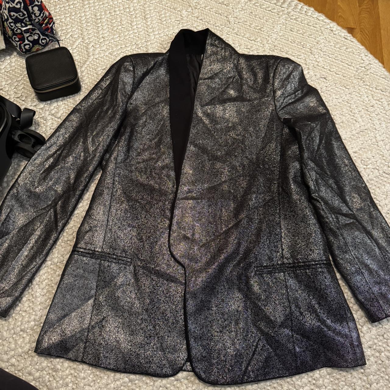 SILVER METALLIC BLAZER -Only worn once -Great for... - Depop