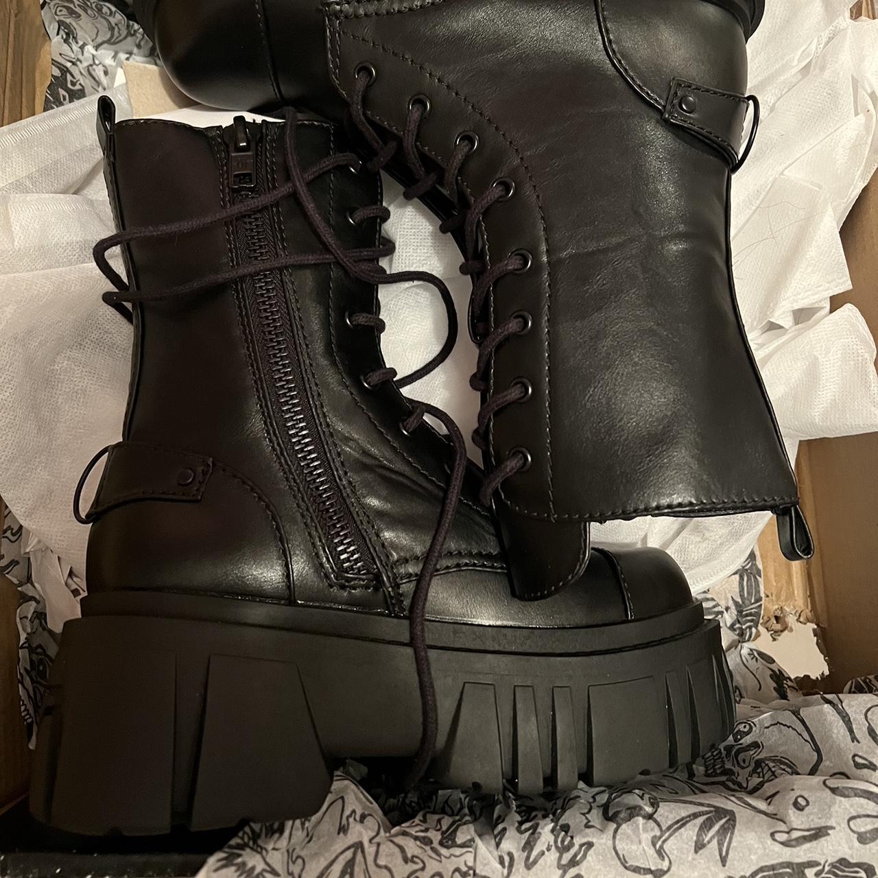 Brand new current mode platform boots size 6 #goth... - Depop