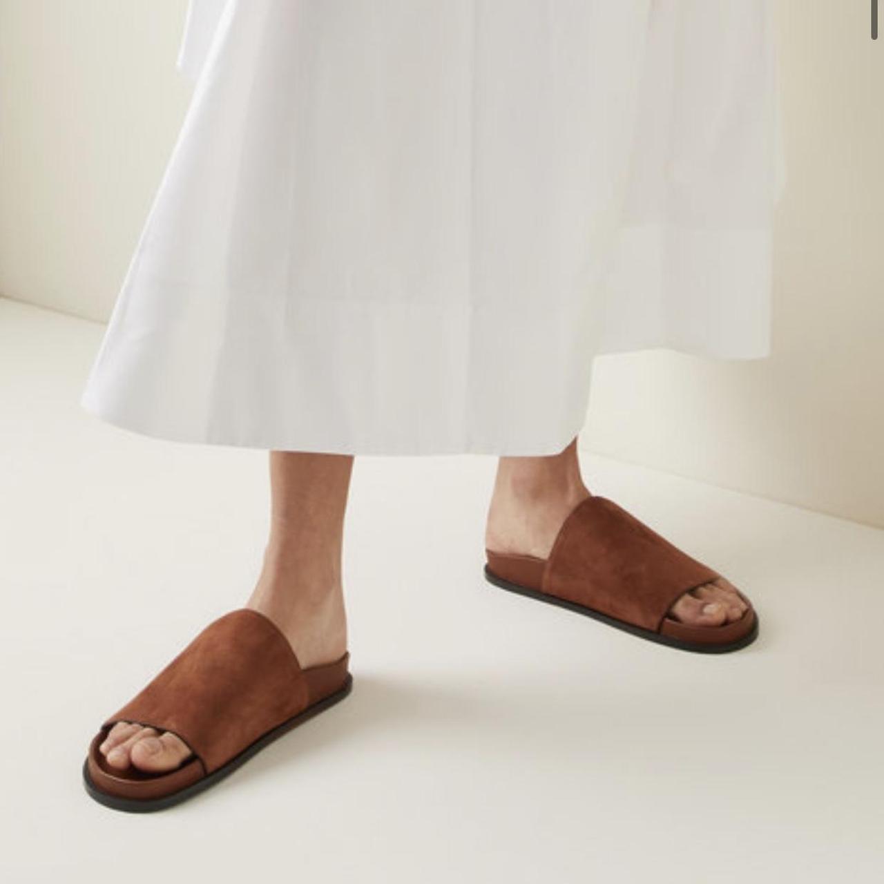 A Emery Luca Slide in Suede Brown Soo comfy for... - Depop