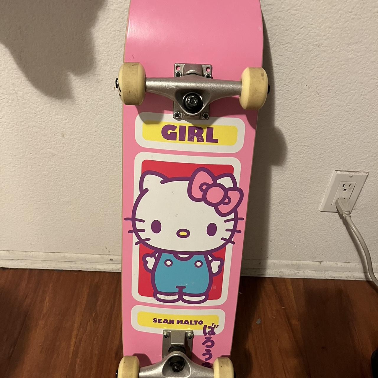 Hello Kitty Skateboard size: 7.75 just little... - Depop